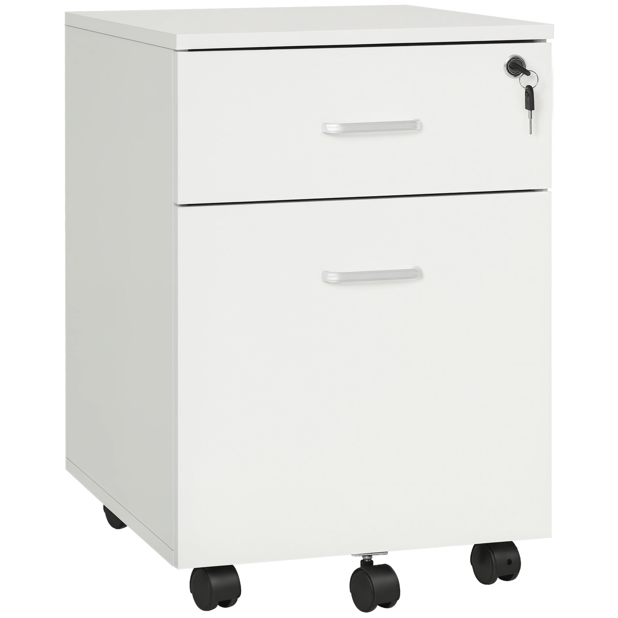 Vinsetto Office Drawer with Wheels Filing Cabinet Desk Drawer with 2 A4 ...