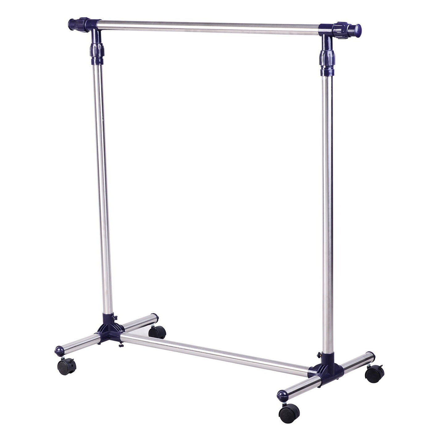 HOMCOM Klädhängare med hjul, Höjdjusterbar och Utdragbar, Frittstående ...