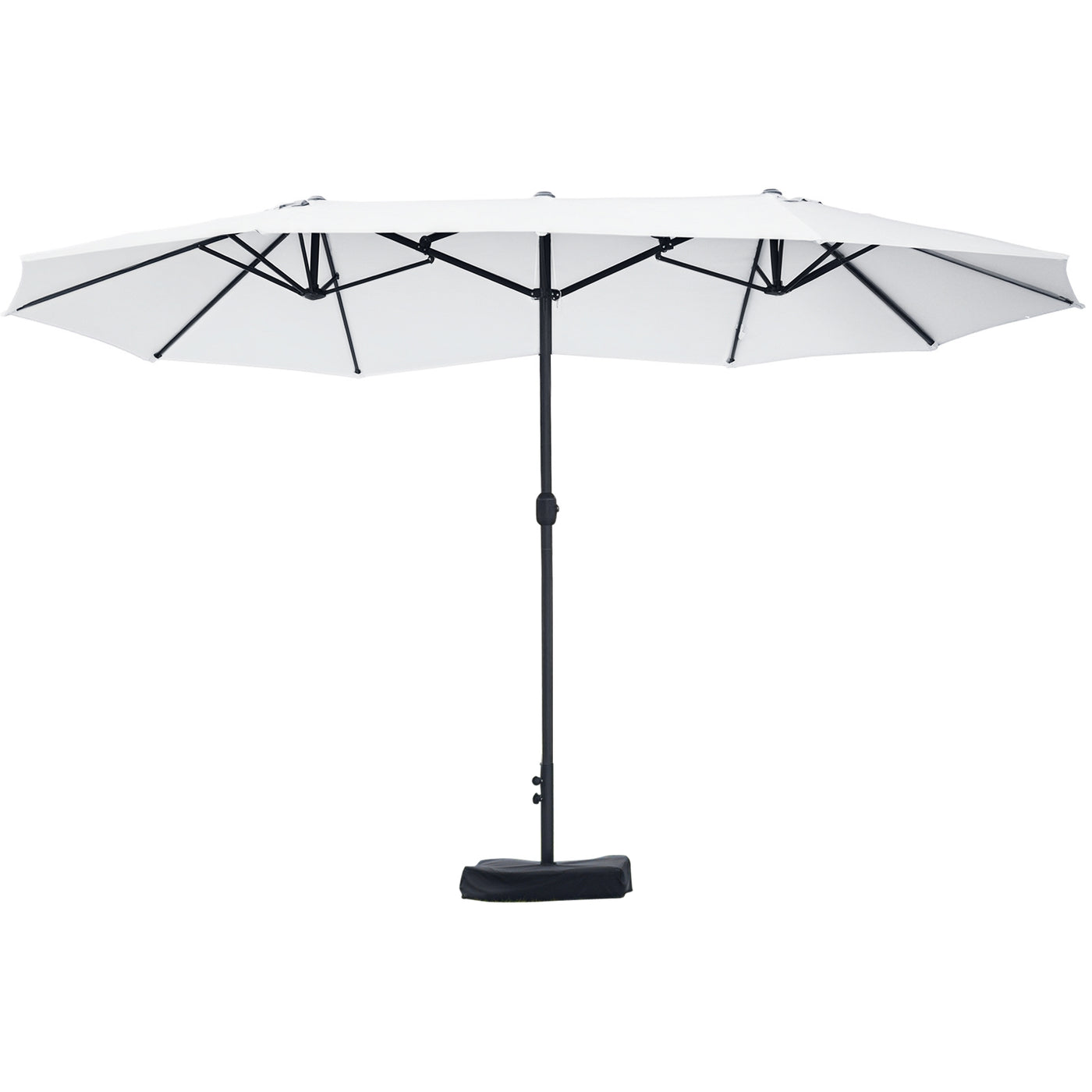 Outsunny Outdoor Garden Double Rectangular Parasol 4.6L x 2.7W x 2.4H m ...