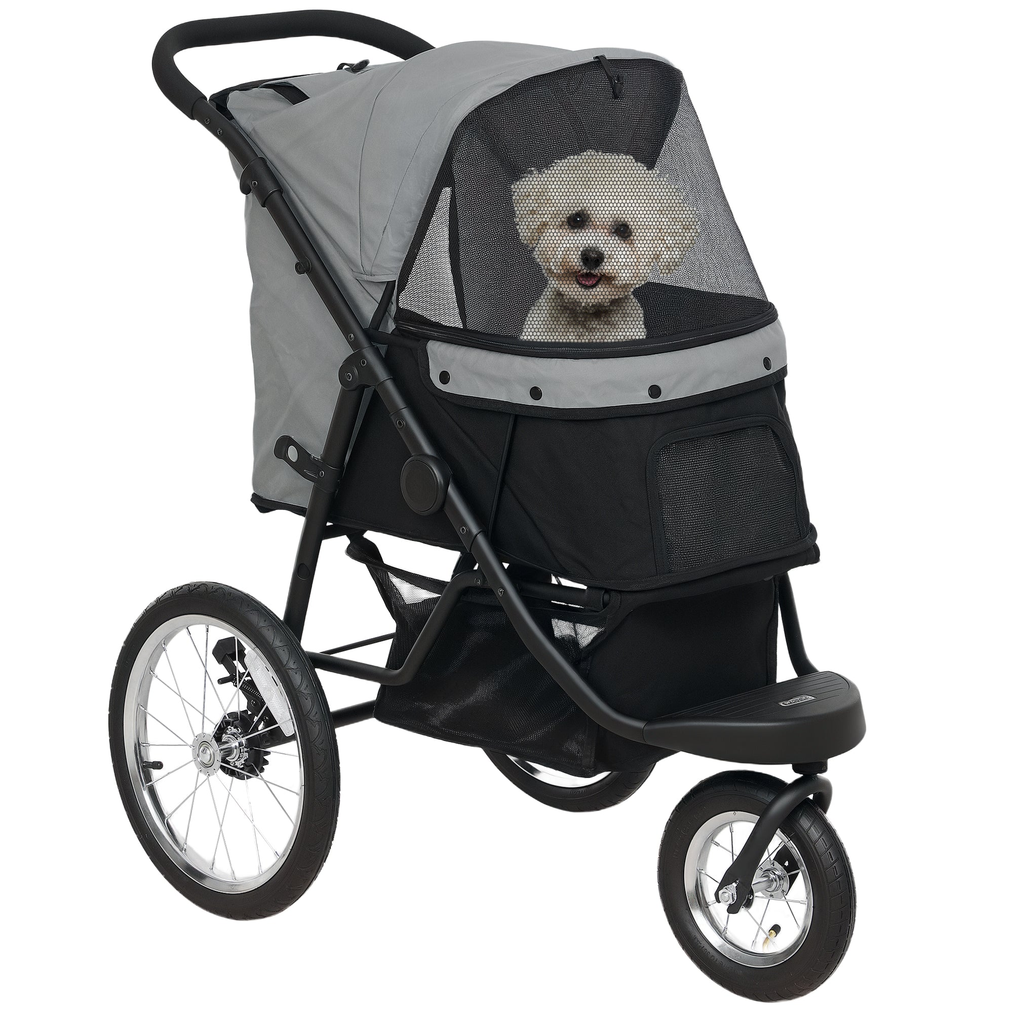 PawHut Dog Stroller Jogger Dog Buggy foldable for small dogs & cats up ...