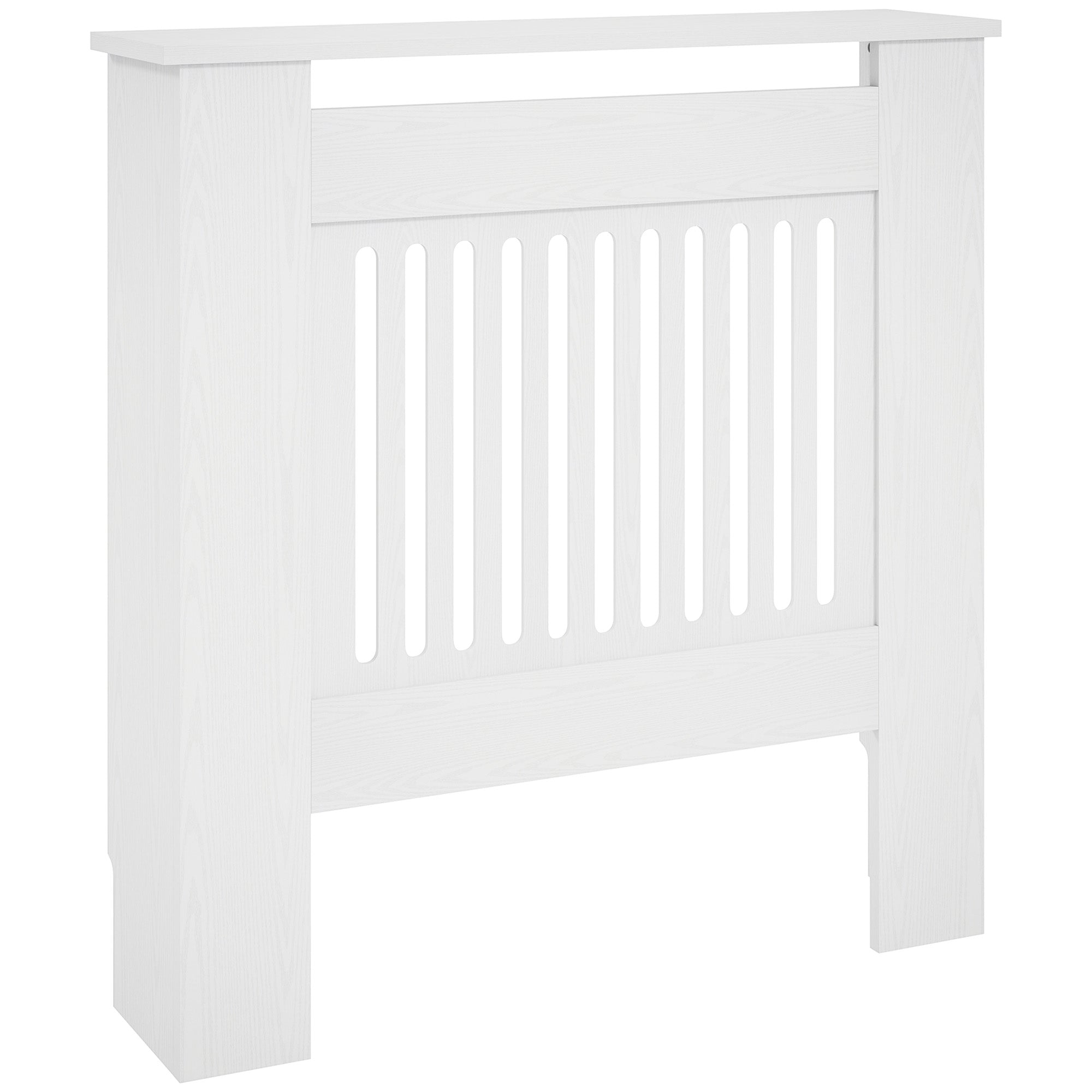 HOMCOM extendable radiator cover radiator cover with shelf, slats ...