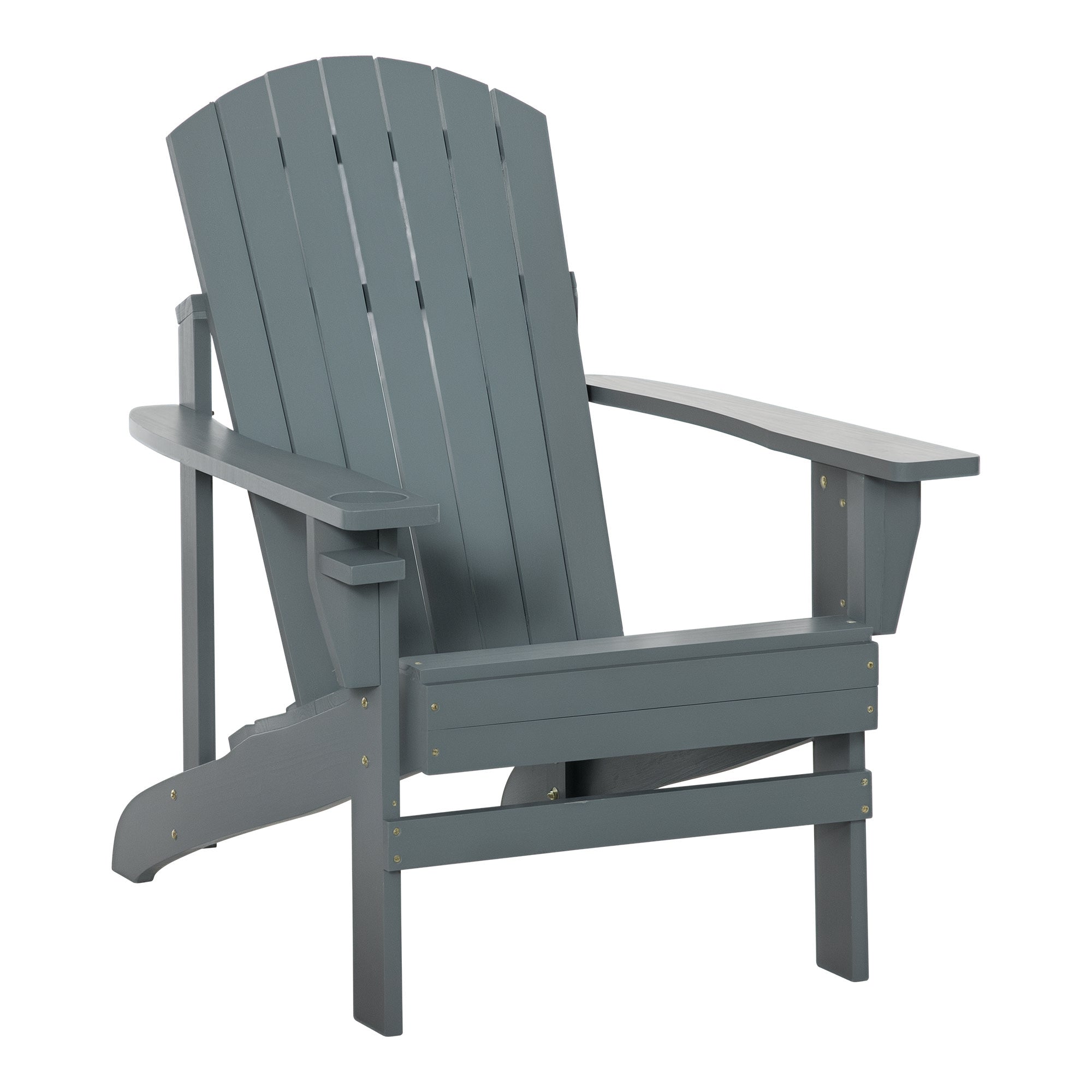 Zahradní křeslo Outsunny Adirondack s držákem na pohár, zahradní ...