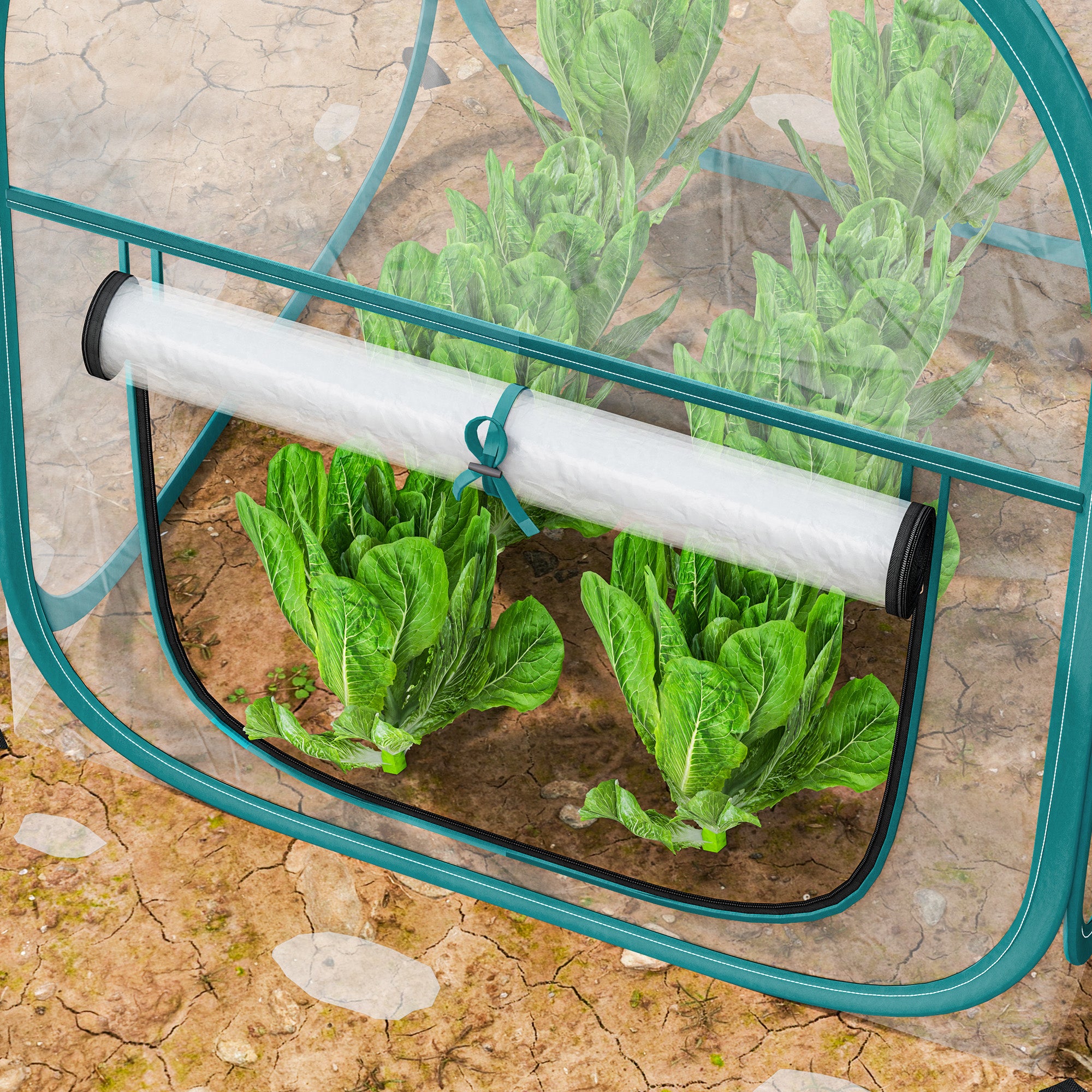 Outsunny Mini Tuinkas, Mini Transparante PVC Pop-Up Tuinkas, Wintertent ...