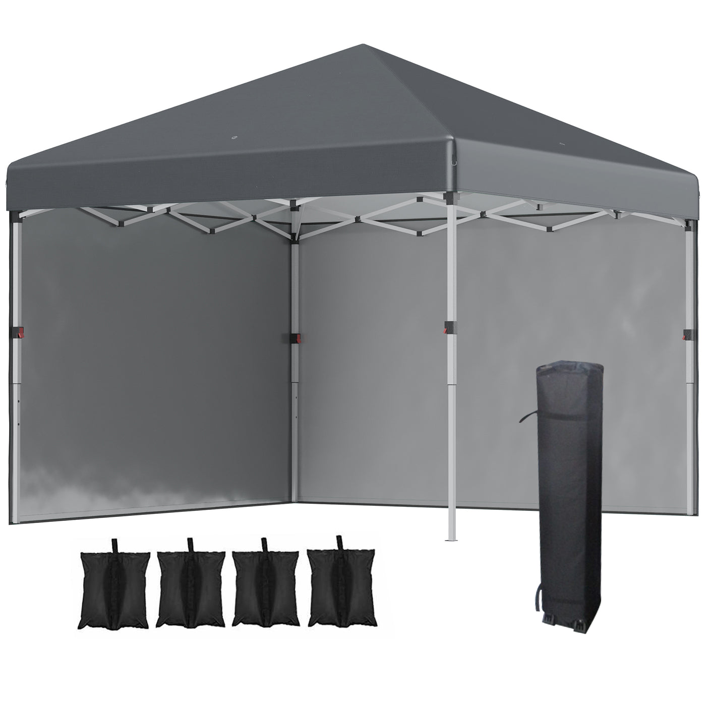 Outsunny Pavillon ca. 3x3m, wasserfester stabiler winterfester Pop-up ...