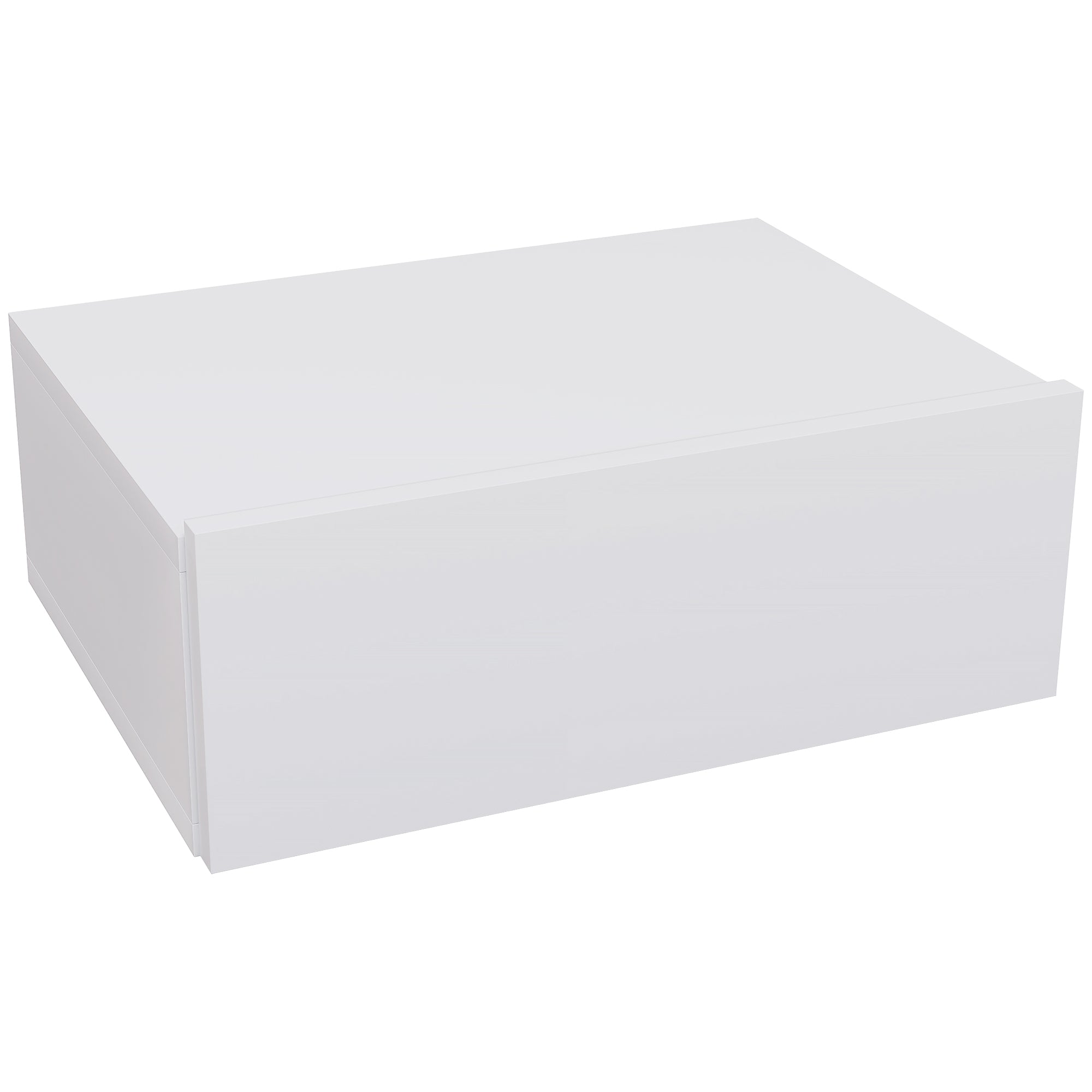 HOMCOM Suspended Bedside Table with Drawer, Bedroom Bedside Table in ...