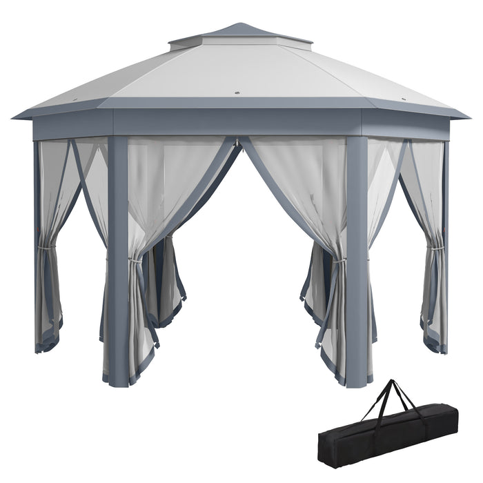 Outsunny Have Pavillon Pop-Up Telt 4 x 4 m Festtelt med Bærepose 6 ...