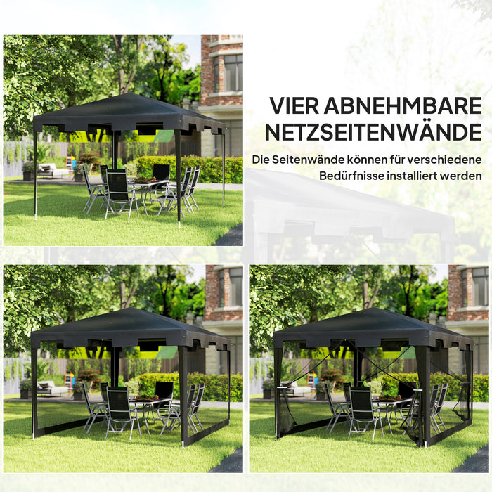Outsunny 4x3m Ruutjalgsed Veeprügitatud Stabiilne Talvekindel Paviljon ...