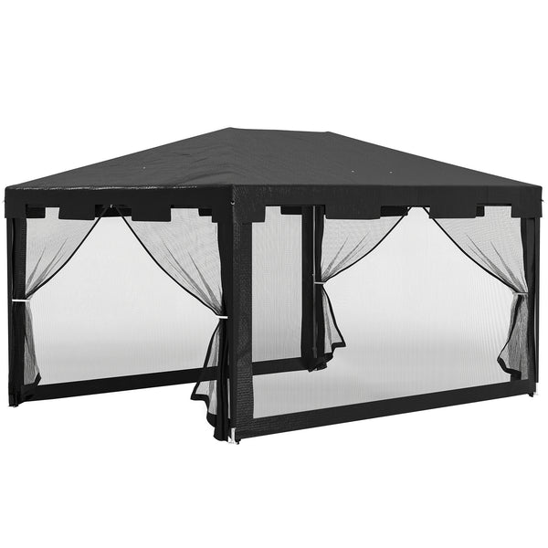 Outsunny 4x3m Ruutjalgsed Veeprügitatud Stabiilne Talvekindel Paviljon ...